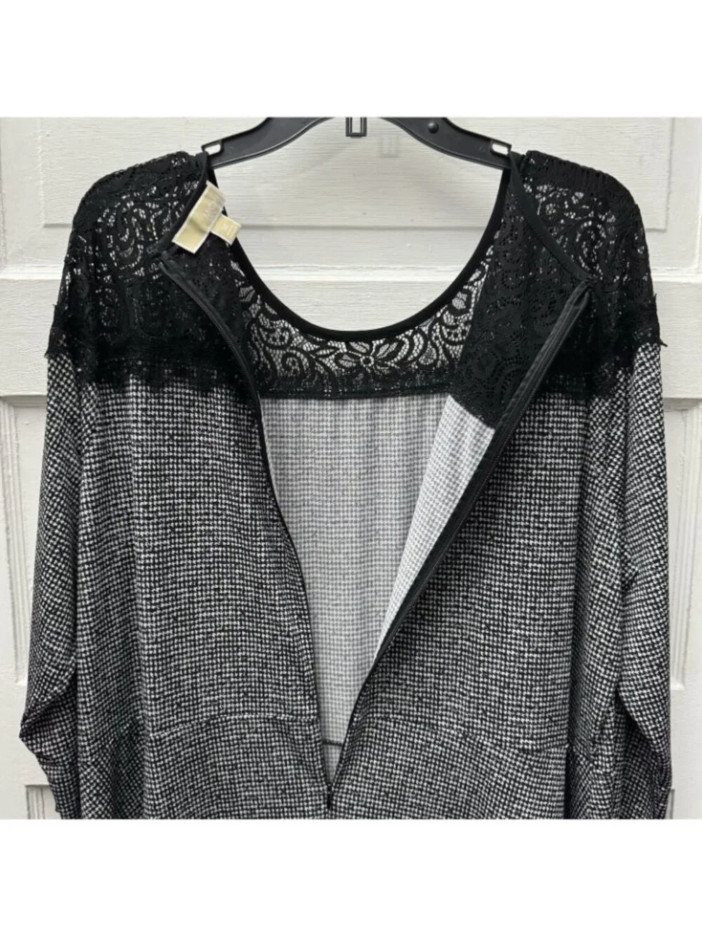 Michael Kors | Dresses | Michael Kors Womens 3x Houndstooth Dress Black ...